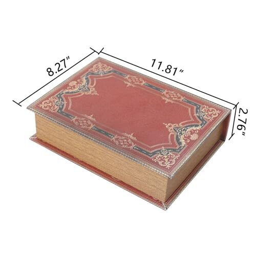 Vintage Style Decorative Faux Leather Fake Book Box - Elegant Storage ...