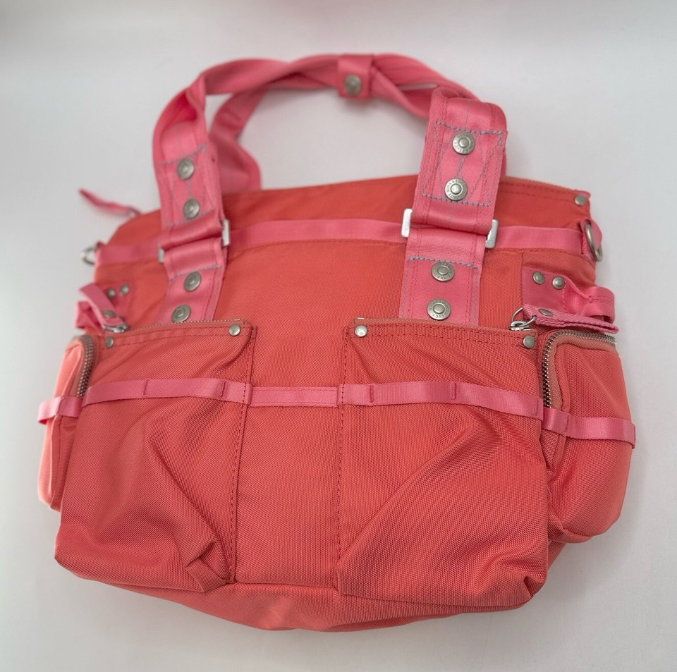 GGL George Gina Lucy Pink Multi Pocket Cargo Handbag, Missing Belt Clip ...
