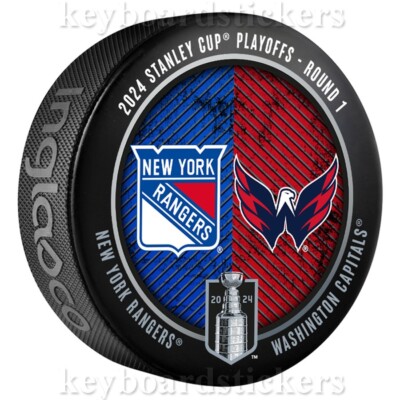 2024 Stanley Cup Playoffs Dueling Puck New York Rangers vs Washington ...
