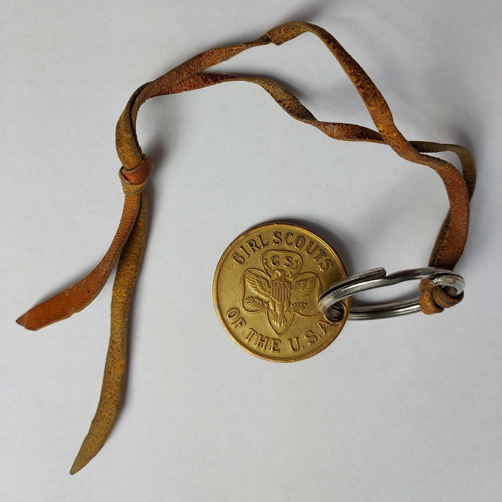 Vintage Girl Scouts Of The USA Brass Coin Medallion Pledge Made Into ...