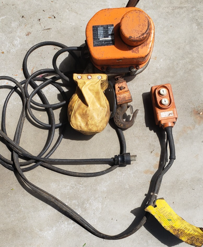 HITACHI JET 1/4 TON ELECTRIC CHAIN HOIST 500 LB LIFT 10FT | eBay