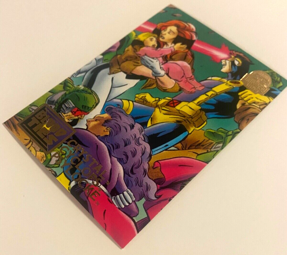 Fleer Marvel Trading Card # 29 Cyclops Psylocke Crystal 1994 Blood Ties ...