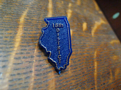 Illinois State 18th District Vintage Lapel Pin - Congressional Politics ...