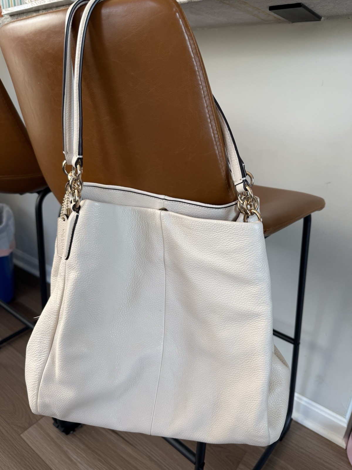 Coach Madison Phoebe Leather Shoulder Bag and Off Whi… - Gem