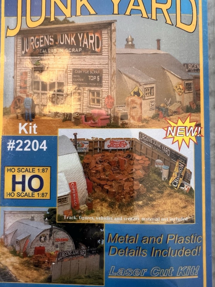 Monroe Models Jurgens Junk Yard HO Scale building kit Laser Cut | eBay