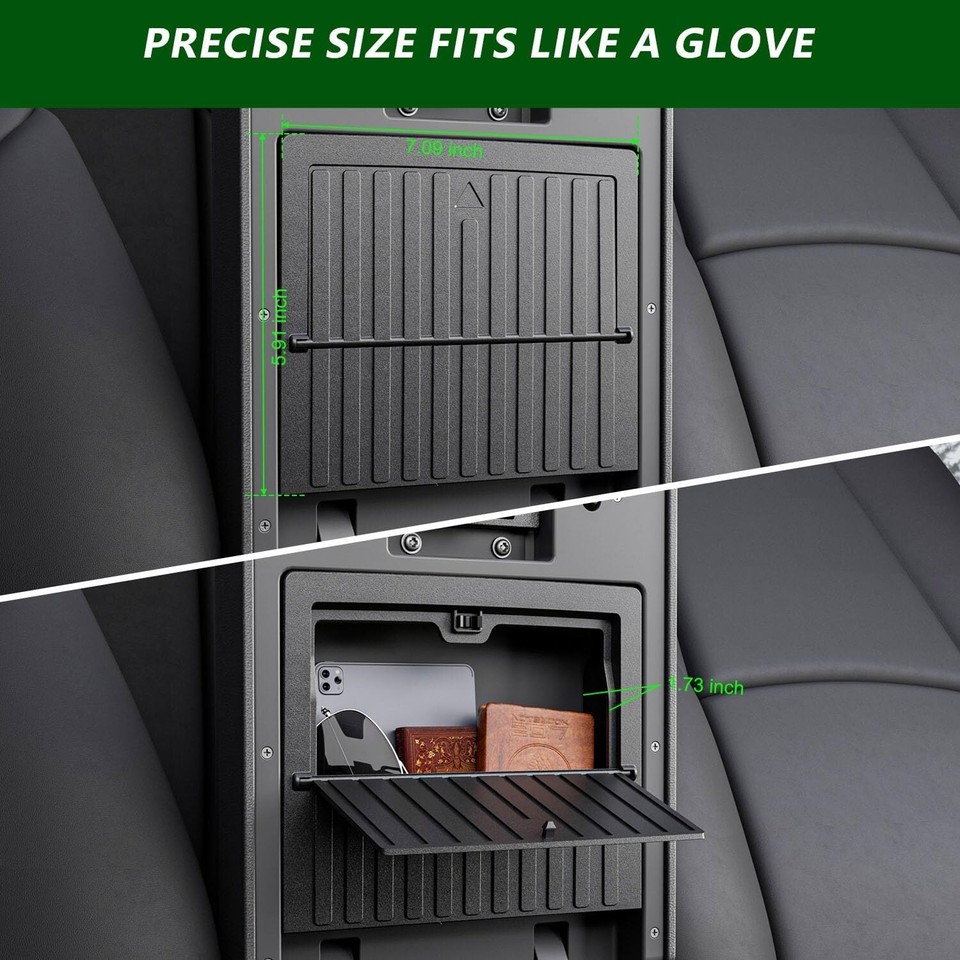 One-Touch Hidden Storage Box Armrest For 2024-2025 Toyota Tacoma 2025 ...