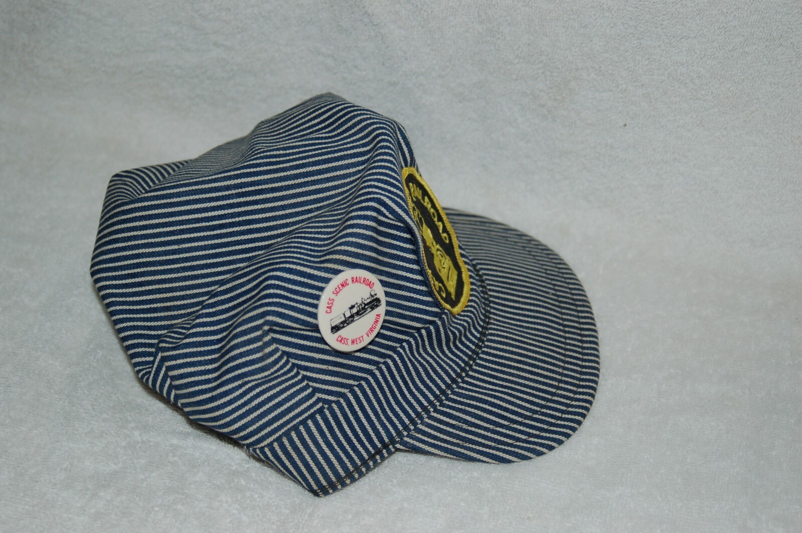 Vintage Cass Scenic Railroad Patch Engineer Conductor Hat Size 7 1/8 W ...