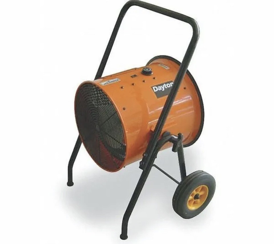 Dayton 1Rkt2 Portable Electric Salamander Heater, 15Kw, 240V Ac, 3 ...