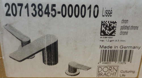 Dornbracht Lisse Bathroom Faucet 20713845-000010 Polished Chrome for ...