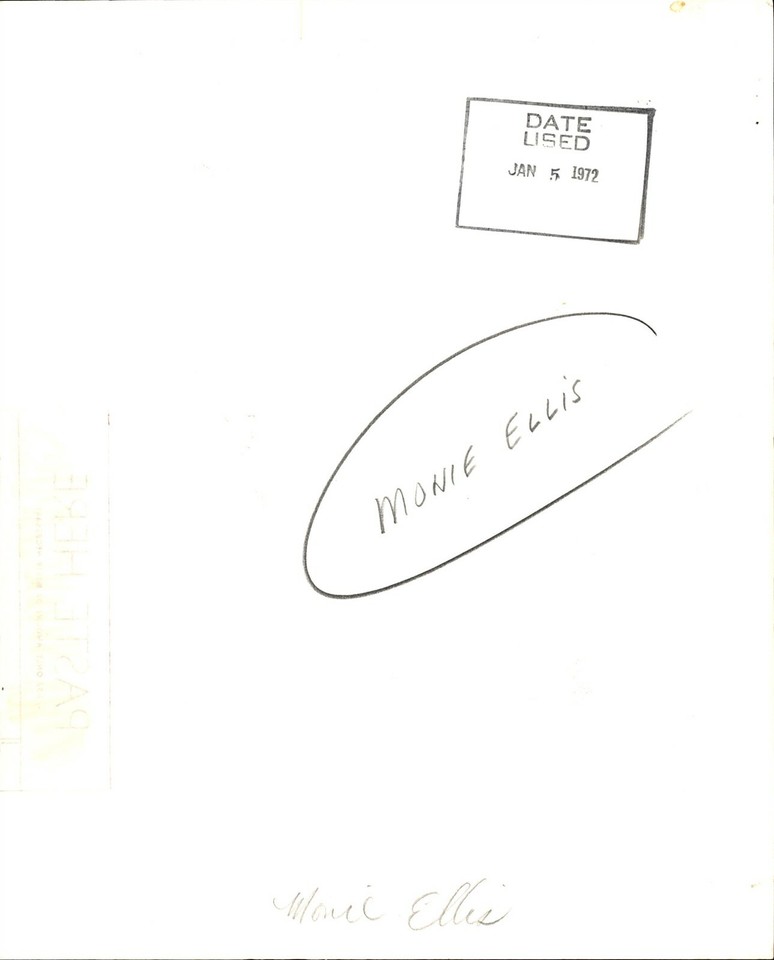 LG947 '72 Original Photo MONIE ELLIS Pretty Pigtails Actress Messy ...