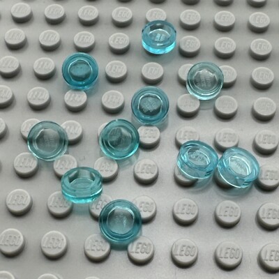 LEGO Tile Round - Transparent Light Blue - 1x1 - QTY x10 | eBay