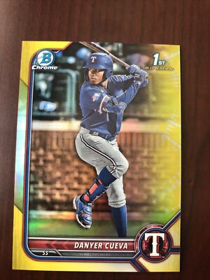 2022 Bowman Chrome Danyer Cueva #BCP-150 1st Chrome Yellow Refractor ...