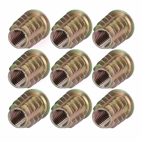 M8 x 25 mm Threaded Inserts Nuts, Hex Drive Threaded Wood Inserts Bolt ...