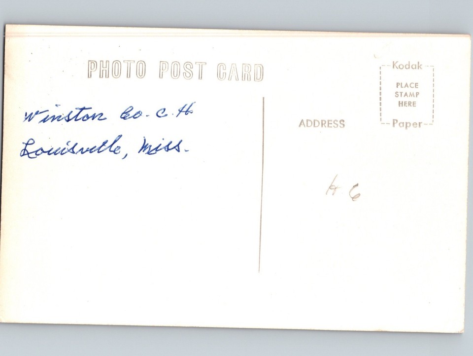 c1950 Winston County Court House Louisville Mississippi MS RPPC Real ...