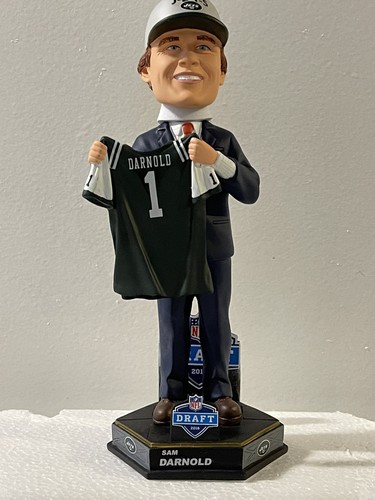 SAM DARNOLD JET /VIKINGS 2018 DRAFT BOBBLE HEAD NEW IN BOX NFLPA # 145 ...