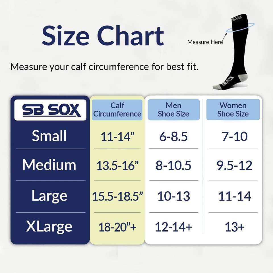 SB SOX Compression Socks (20-30mmHg) for Men & Women Size XL | eBay