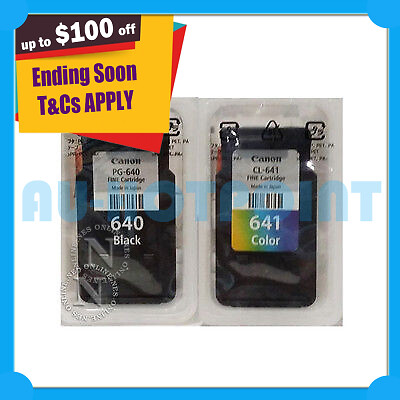 Canon PG640+CL641 TWIN PACK Ink Set=>MG3660/MG4160/MX436/MX526/TS5160 ...