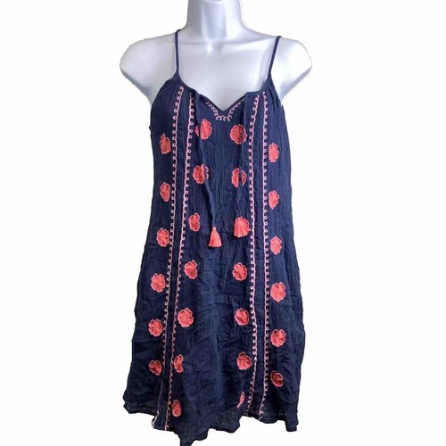 Letarte Crochet Floral Flowy Dress Indian Cotton Size XS Summer Party ...