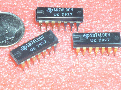 3 NEW NOS OBSOLETE TI SN74L00N QUAD 2 INPUT POSITIVE NAND GATE 14-DIP ...
