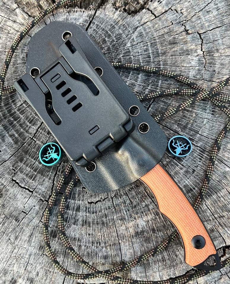 DARSON FORGE 1095 High Carbon Fixed Blade, Micarta Handle, Kydex Sheath ...