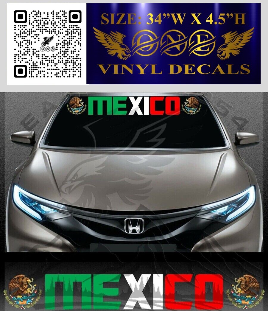 (1x) Mexico Mexican Flag Decal Sticker With Coat Of Arms #ME112 | eBay