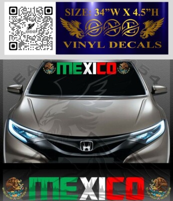 (1x) Mexico Mexican Flag Decal Sticker With Coat Of Arms #ME112 | eBay