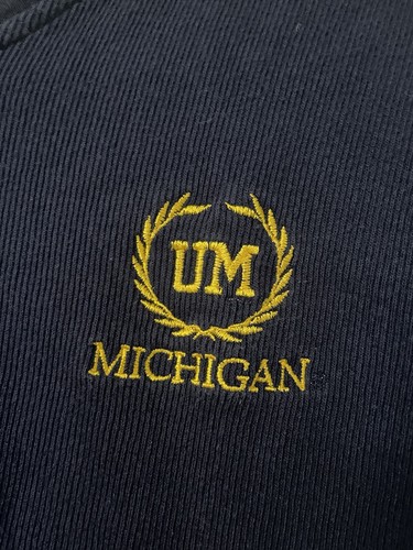 Vintage 90s University Of Michigan Knit Sweater Size M Embroidered UM ...