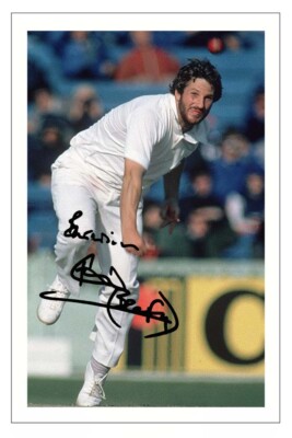 IAN BOTHAM Signed Autograph PHOTO Fan Gift Signature Print ENGLAND ...