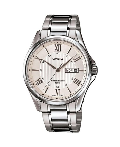 CASIO Men Analog Quartz Casual Watch Classic Dress Silver Dial ...