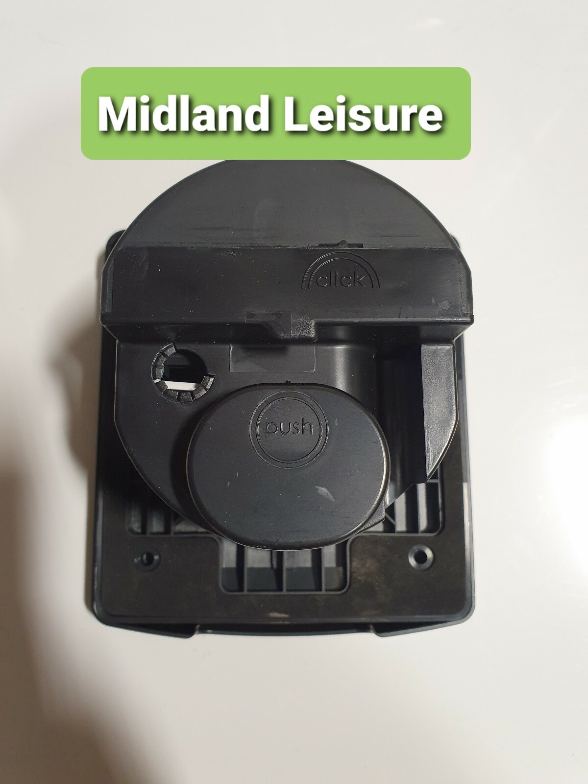 FAWO BLACK 240V MAINS INLET C/W MAGNETIC LID caravan motorhome ...