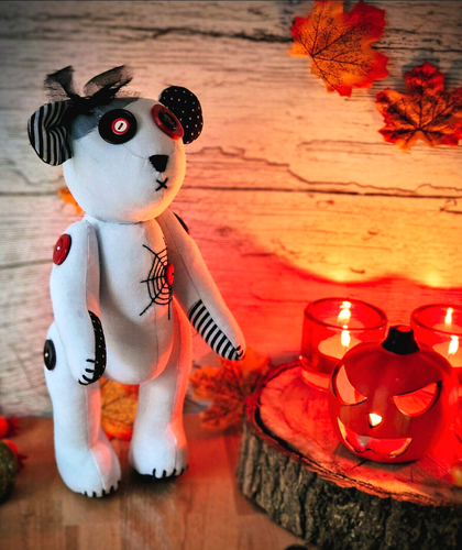Gothic Teddy Bear Unique Halloween Soft Toy Sewing PATTERN by My Fabric ...