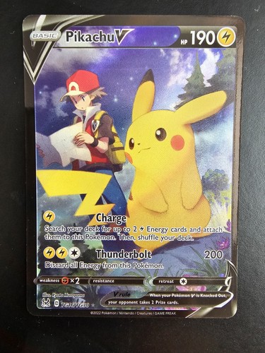Pokémon TCG Pikachu V Lost Origin Trainer Gallery TG16/TG30 Holo READ ...