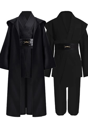 Kids Jedi Costume Robe Boys Jedi Tunic Cloak Knight Costume OBI Wan ...