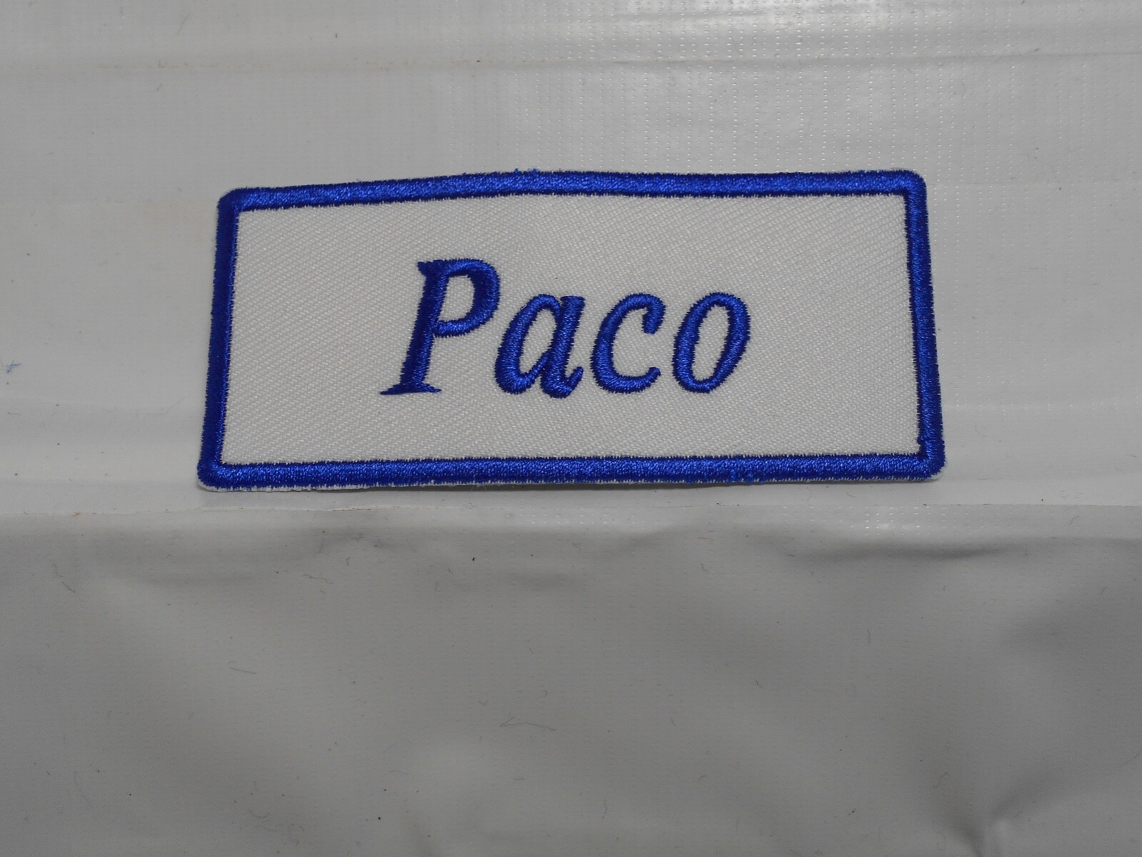 PACO NEW EMBROIDERED SEW / IRON ON NAME PATCH ASSORTED COLORS | eBay