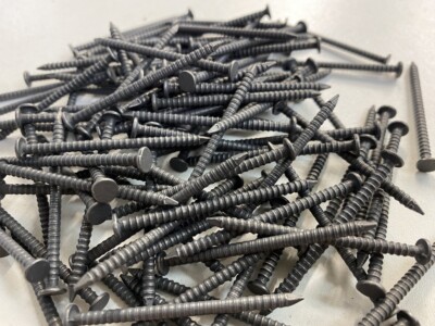 Sheradised Annular Ring Nails Steel Ribbed Grip 40mm 50mm 65mm 1 1/2" 2 ...