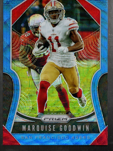 A9949- 2019 Panini Prizm Prizms Bleu Vague #249 Marquise Goodwin / 199 ...