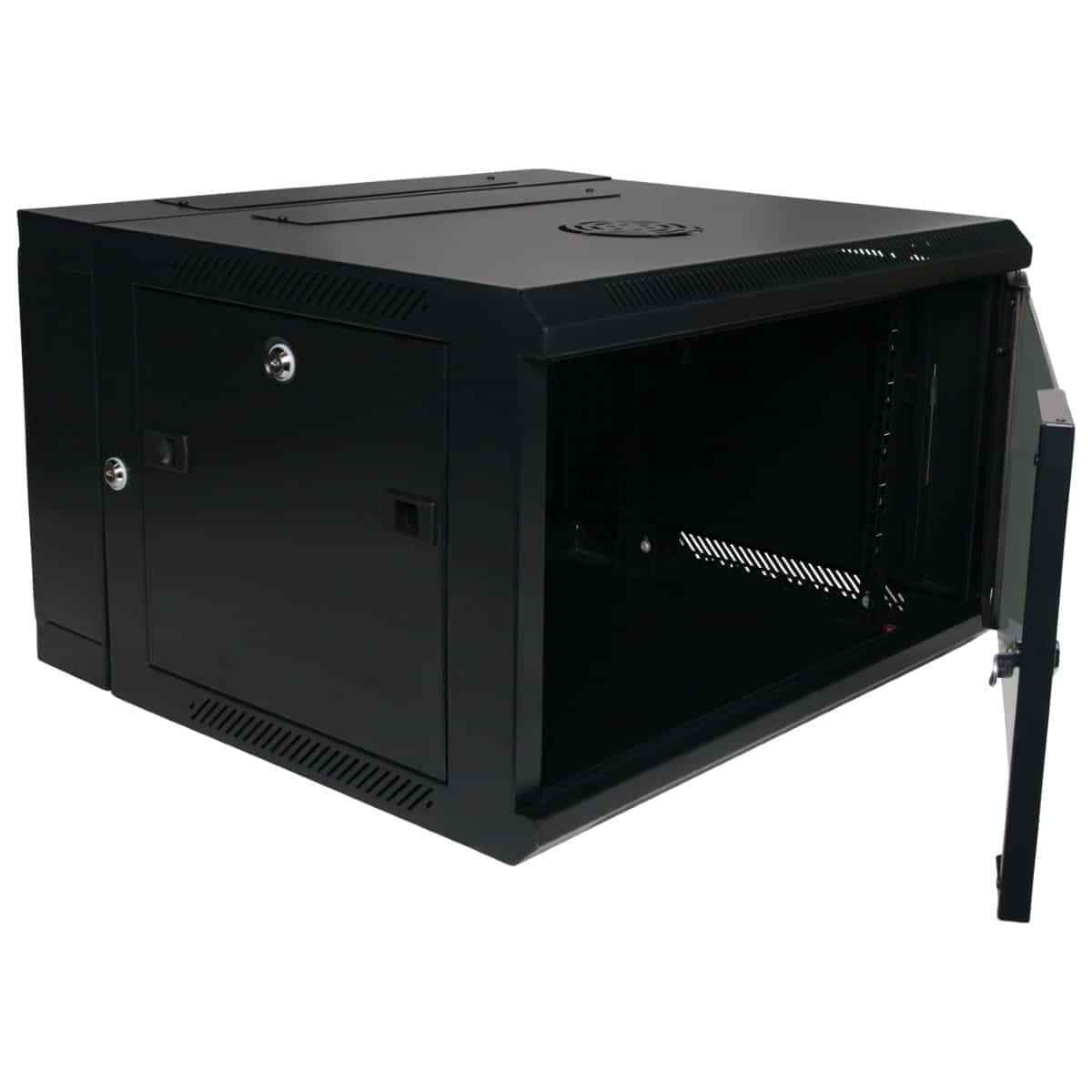 6RU 550mm Deep Wall Mount Server Rack / Network Cabinet + Swing Frame ...