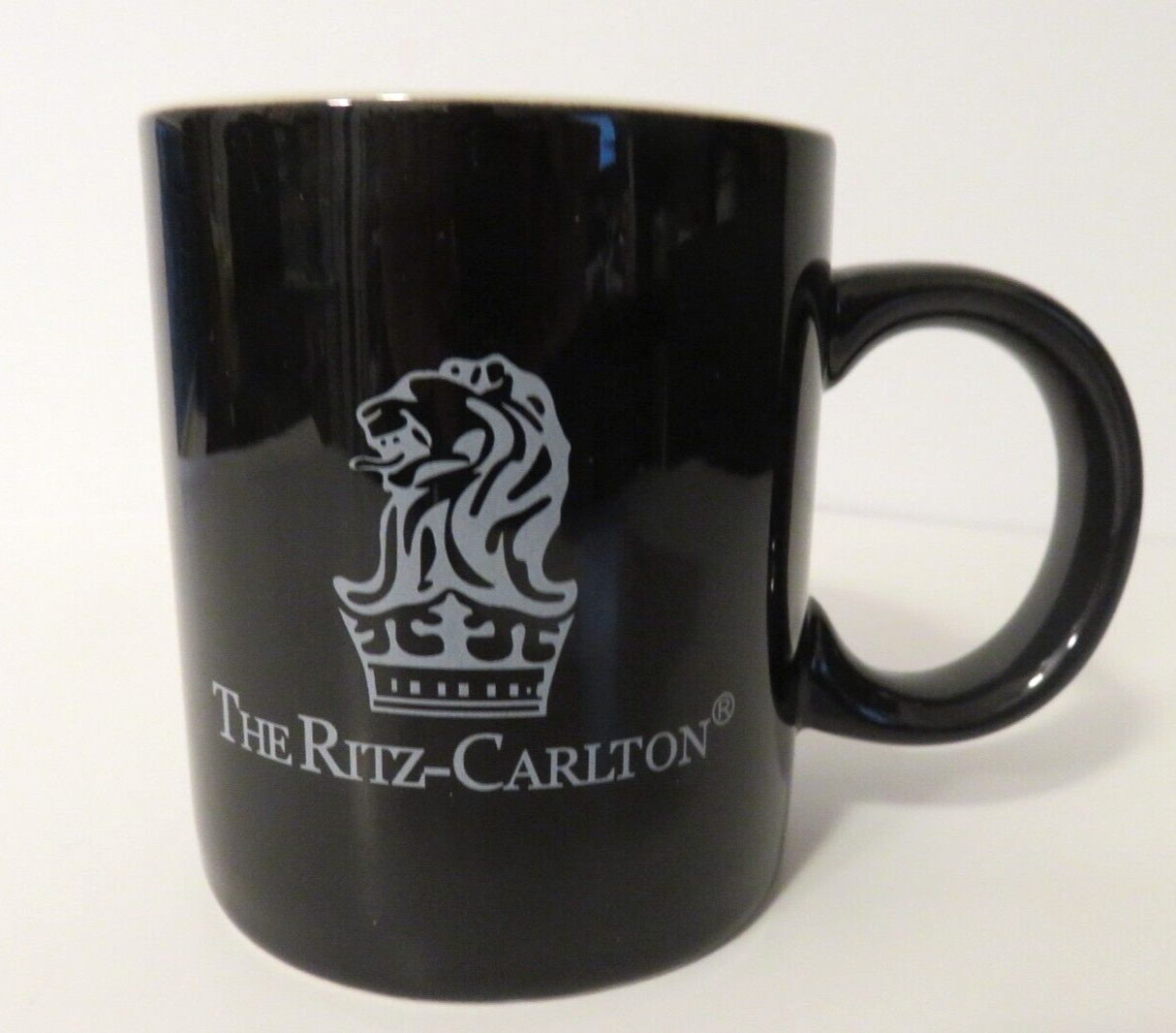 The Ritz Carlton Lion Crown Logo Black White Ceramic Coffee Tea Cup Mug ...