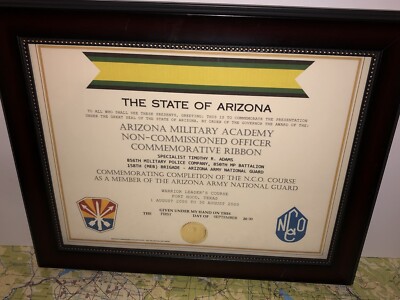 ARIZONA NATIONAL GUARD - MILITARY ACADEMY [NCO] COMMEMORATIVE RIBBON ...