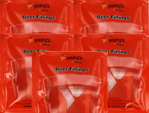 Beer Finings Youngs Sachet Clear Clearing Treat 23 Litres 5 Gallons ...