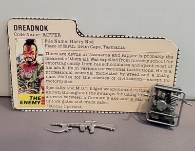 GI Joe Ripper File Card With Accessories | eBay