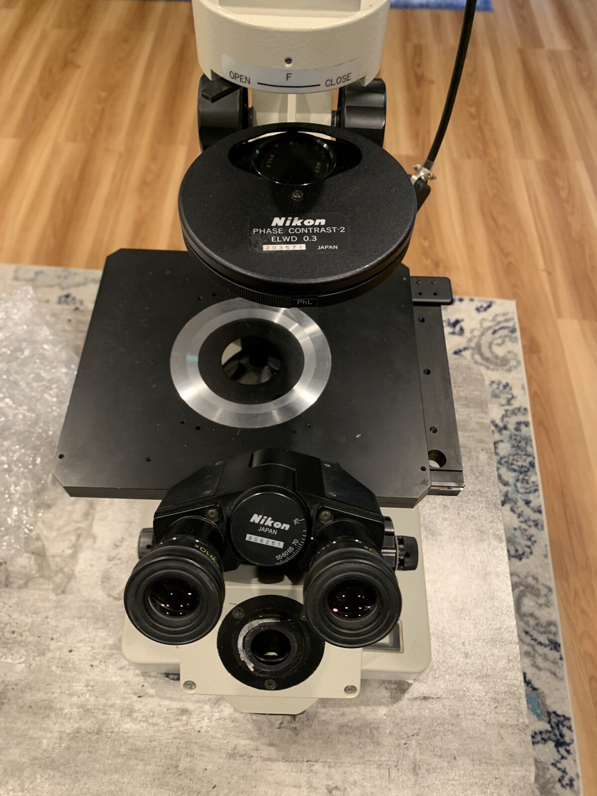 NIKON Diaphot Microscope Inverted Phase Contrast Fluorescence 5x ...