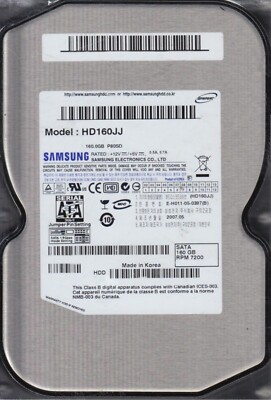 160 GB SATA Samsung Spinpoint P80SD HD160JJ 7200rpm 8MB HDD 3.5 ...