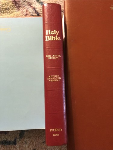 Vintage 1952 Red Leather The Holy Bible Revised Standard RSV Version ...