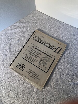 Merit, Original, Arcade, Megatouch 2, Touchscreen Games, Manual | eBay