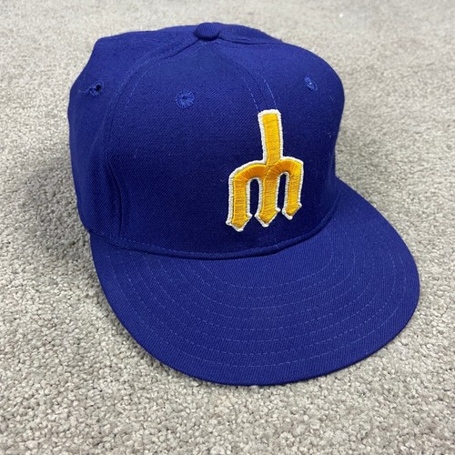 VTG New Era Seattle Mariners Trident Fitted Hat Size 7 1/4 Pro Model | eBay