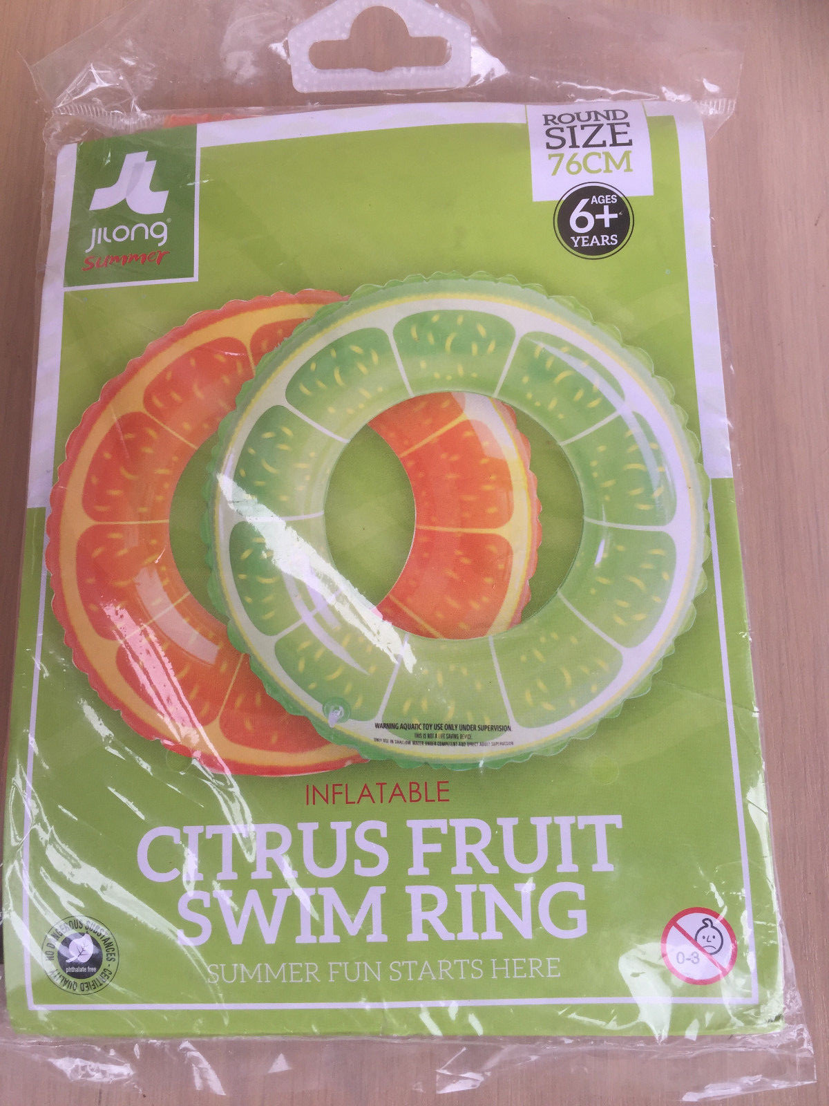 orange CITRUS FRUIT INFLATABLE swim ring NEW 76cm round beach floatie ...