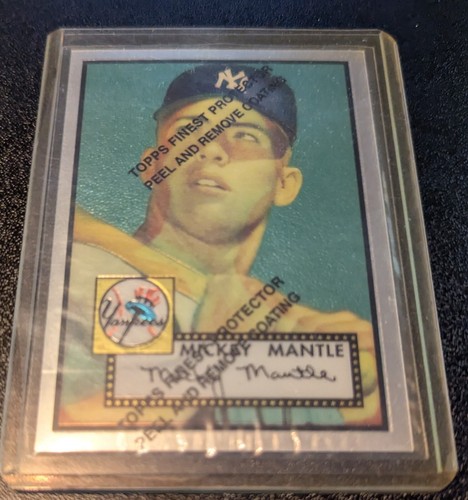 1996 Topps - Mickey Mantle Commemorative Reprints Finest Refractor 1952 ...