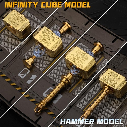 Gold Thor Hammer Fidget Spinner Transformable 2 In 1 Kids Adults Gift ...