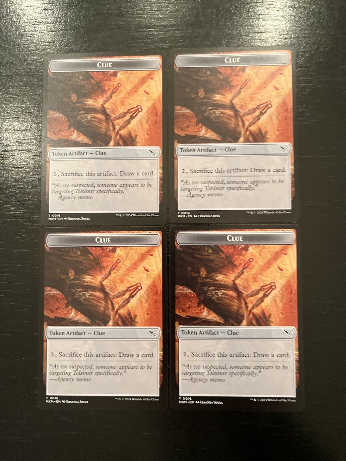 Clue Token 0016 X4X NM/M Murders at Karlov Manor MKM MTG | eBay